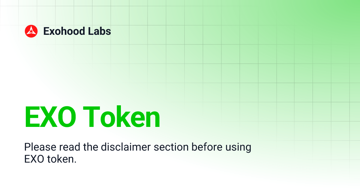 EXO Token | Exohood Labs