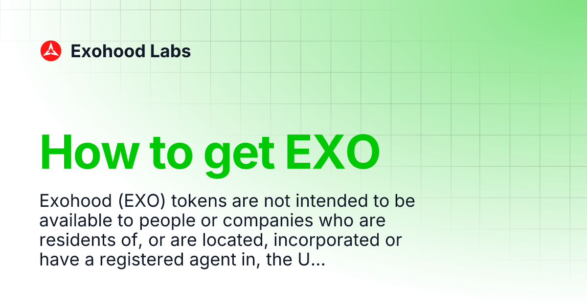 How to get EXO | Exohood Labs